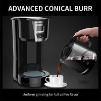 China Auto Pour Over Stainless Steel Drip Coffee Maker 1.8L 12 Cup Black for sale