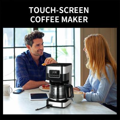 China Automatic Brew Small Drip Filter Coffee Machine 1.5L Programmable Home Use for sale