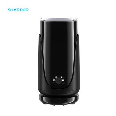 China Glossy Matte Black Espresso Milk Frother Detachable Base Precise Temperature Control 65°C for sale