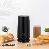 China Glossy Matte Black Espresso Milk Frother Detachable Base Precise Temperature Control 65°C for sale
