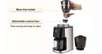 China Quiet Conical Burr Coffee Grinder 165W 275g DC Motor Espresso Coffee Making Machine for sale