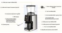 China Quiet Conical Burr Coffee Grinder 165W 275g DC Motor Espresso Coffee Making Machine for sale