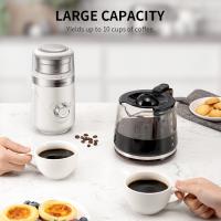 China Pepper Cumin White Custom Coffee Grinder Coarse Fine Removable Cups Timing Knob for sale