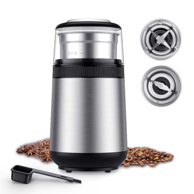 China Transparent Lid Espresso Coffee Maker SS304 Cup Coffee Bean Flat Burr Espresso Grinder for sale