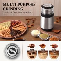 China Transparent Lid Espresso Coffee Maker SS304 Cup Coffee Bean Flat Burr Espresso Grinder for sale