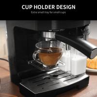 China Espresso Coffee Machine With Milk Frother Tank Stainless Steel for sale