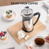 China Stainless Steel French Press Coffee Maker 1000ML Large Glass Double Wall French Press for sale