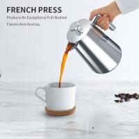 China 34OZ Double Wall Insulated French Press Coffee Maker Classical Style SS304 for sale