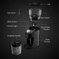 China 220 Volt Shardor Conical Burr Coffee Grinder 150W Stainless Steel with LED Light for sale