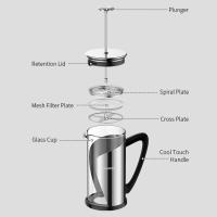 China Stainless Steel Insulated Large French Press Coffee Maker Travel Camping Classic Glass Tea for sale