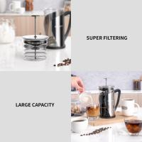 China Stainless Steel Insulated Large French Press Coffee Maker Travel Camping Classic Glass Tea for sale