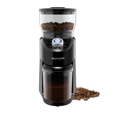 China 220 Volt Shardor Conical Burr Coffee Grinder 150W Stainless Steel with LED Light for sale