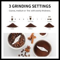 China Nuts Professional Custom Coffee Grinder Machine Electric 200W Stainless Steel for sale