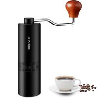 China Adjustable Portable Manual Coffee Grinder Aluminum Alloy Stainless Steel Burr Grinder for sale