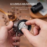 China Adjustable Portable Manual Coffee Grinder Aluminum Alloy Stainless Steel Burr Grinder for sale