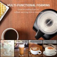 China White Espresso Milk Frother 200W 4 In 1 , Automatic Electric Coffee Foam Maker for sale
