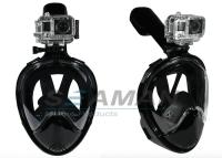 China 180 ° open view Full Face Free Breathing Snorkel Mask with Tubeless Prevent Gag Reflex for sale