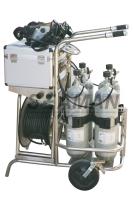 China Long Tube Wheel Movable Air Breathing Apparatus 300Bar With 2 / 4 Composite Cylinder for sale