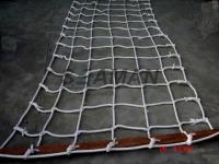 China Marine Scrambling Net  Boat Safety Ladder With Wooden Spreaders PE / Nylon for sale