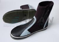 China 5mm hi top zipper Neoprene wetsuit boots with anti - slip rubber sole for sale