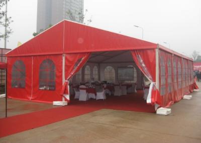 China Red / White Outdoor Event Tent Aluminum Frame 10 X 12 Meter With Pvc Cover for sale