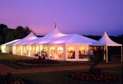 China Romantic Big Aluminium Event Tent 850 G / Sqm Pvc Roof Cover For Banquet for sale