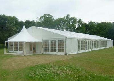 China 15 X 50 Canvas Wedding Party Tent Flame Retardant Hard Plastic ABS Wall for sale