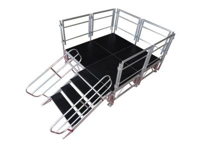 China Safety Aluminum Stage Platform / Stable Aluminum Stage Deck With Guardrail for sale