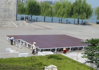 China Deep Red Aluminum Stage Platform 1.22 x 2.44 Meter Easy Installation for sale