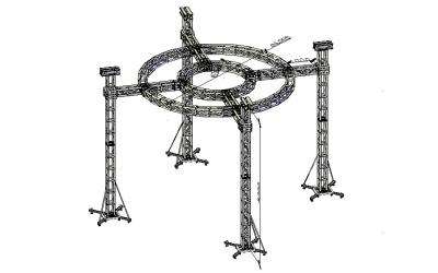 China Durable Round Aluminum Stage Truss , Anti Oxidation Circular Lighting Truss for sale