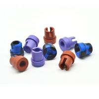 China Purple Silicone Stopper 13mm 16mm Test Tube Stopper With Hole for sale