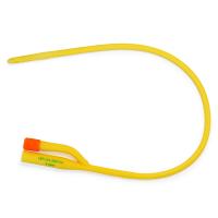 China 12 Fr Catheter Drainage Tube Latex 30 Fr Foley Catheter Silicone Coated for sale
