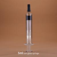 China Needleless 100ml Glass Syringe Borosilicate Disposable Syringe 10cc for sale