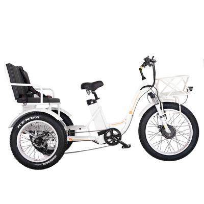 China 750W Front Wheels Electric Rickshaw Trike with 21AH Lithium Battery and 7 Speed Gears for sale