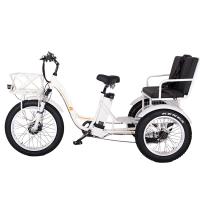 China 750W Front Wheels Electric Rickshaw Trike with 21AH Lithium Battery and 7 Speed Gears for sale