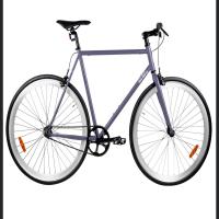 China 58cm 60cm White Frame Red Rim 700c Single Speed Fixie Fixed Gear Bike Double V Brake for sale