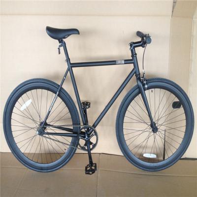 China Custom Matt Black Fixie Bike Frame for Adults 700C Single Speed Urban Fitness Cruiser for sale