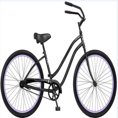 China KMC Chain Black Color Urban Lady Single Speed Womens Beach Cruiser Bike for Leisurely Rides for sale