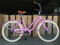 China Step Through Design 26 Inch Beach Cruiser Bike with Coaster Foot Brake and White Color for sale