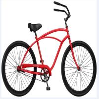 China 26 Inch Red Color Men's Classic Beach Cruiser Bikes with Big and Comfortable Seat for sale