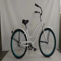China 26 Inch White Color Single Speed Women's Vintage Beach Cruiser Bike for Casual Riding for sale
