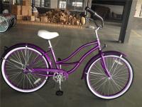 China 26 Inch White Color Single Speed Women's Vintage Beach Cruiser Bike for Casual Riding for sale