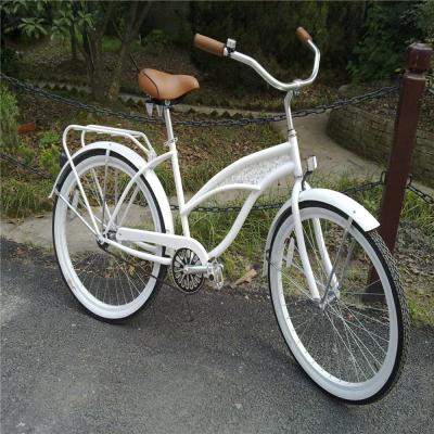 China Custom Logo Adults 26 Inch Single Speed Hybrid Bikes for Women Beach Cruiser Bicycle for sale