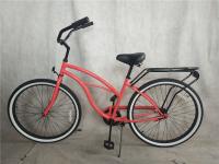 China 26 Steel Matte Black Men's Single Speed Coaster Brake Beach Cruiser Bike with Rear Carrier for sale