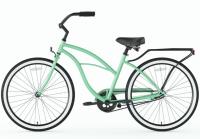 China Mint Green Ladies Low Step Sports Hybrid Bike Women Single Speed Comfort Beach Cruiser Bike 26 Inch for sale