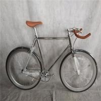 China Classic 700Cx28C Vintage Chrome Fixed Gear Bike 58cm Single Speed Fixie Bicycle 13kg for sale