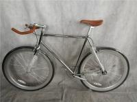 China Classic 700Cx28C Vintage Chrome Fixed Gear Bike 58cm Single Speed Fixie Bicycle 13kg for sale