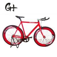 China Aluminum Frame 700C OEM Flip-Flop Single Speed Red Road Handlebar Fixie Gear Bicycle for sale