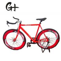 China Aluminum Frame 700C OEM Flip-Flop Single Speed Red Road Handlebar Fixie Gear Bicycle for sale