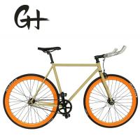 China 700C Hi-Ten Steel Frame Double Wall 43MM Aluminum RIM Single Speed Track Fixed Gear Bike for sale